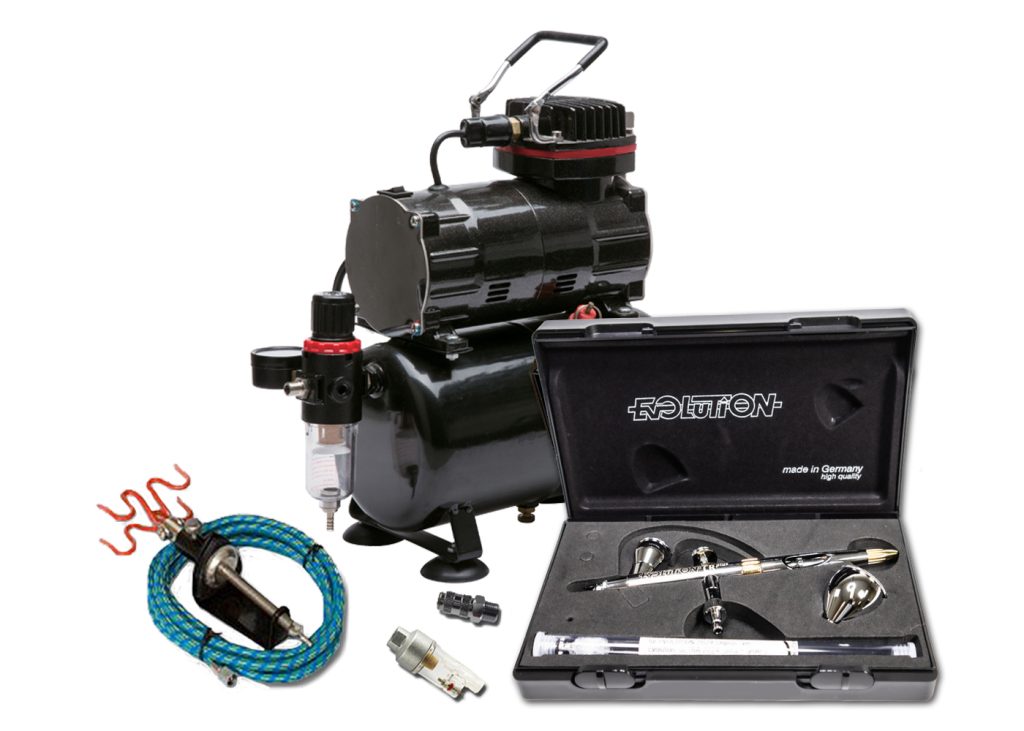 TC-80T Airbrushing Kit with Evolution 2024 CRplus Two in One Airbrush ...