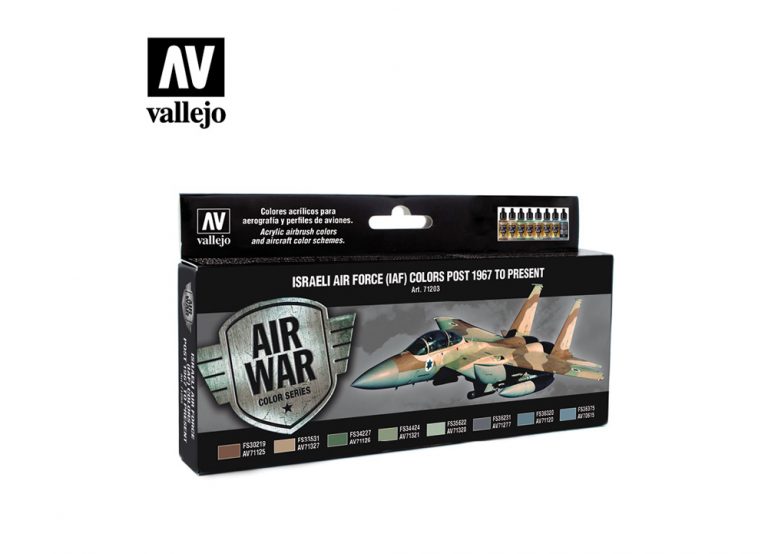 Vallejo Model Air Paint Set - Israeli Air Force (IAF) Colors Post 1967 ...