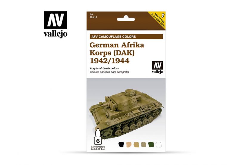 Vallejo AFV Camouflage Colors - German Afrika Korps (DAK) 1942/1944 ...