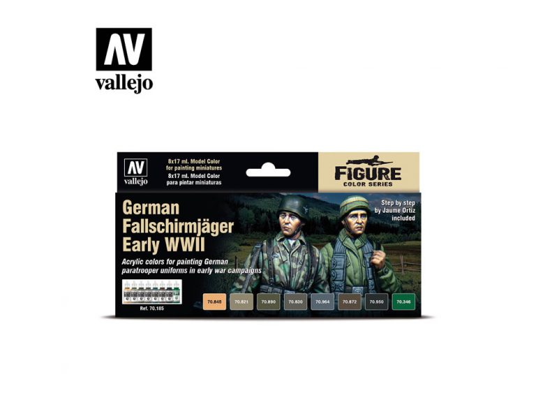 Vallejo Model Color Paint Set - German Paratrooper Early WWII ...