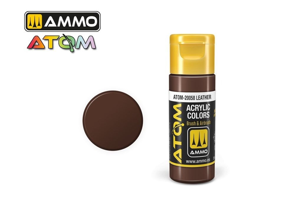 Ammo Atom Acrylic Colors - Leather (20ml) - Everything Airbrush