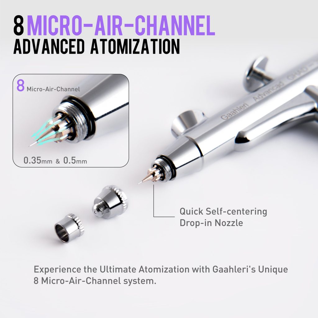 Gaahleri Advanced Series - GHAD-39 Gravity Feed Double Action Airbrush ...